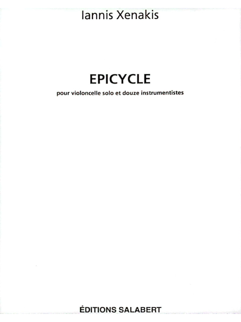 Xenakis, Iannis - Epicycle - Complete Score | PDF