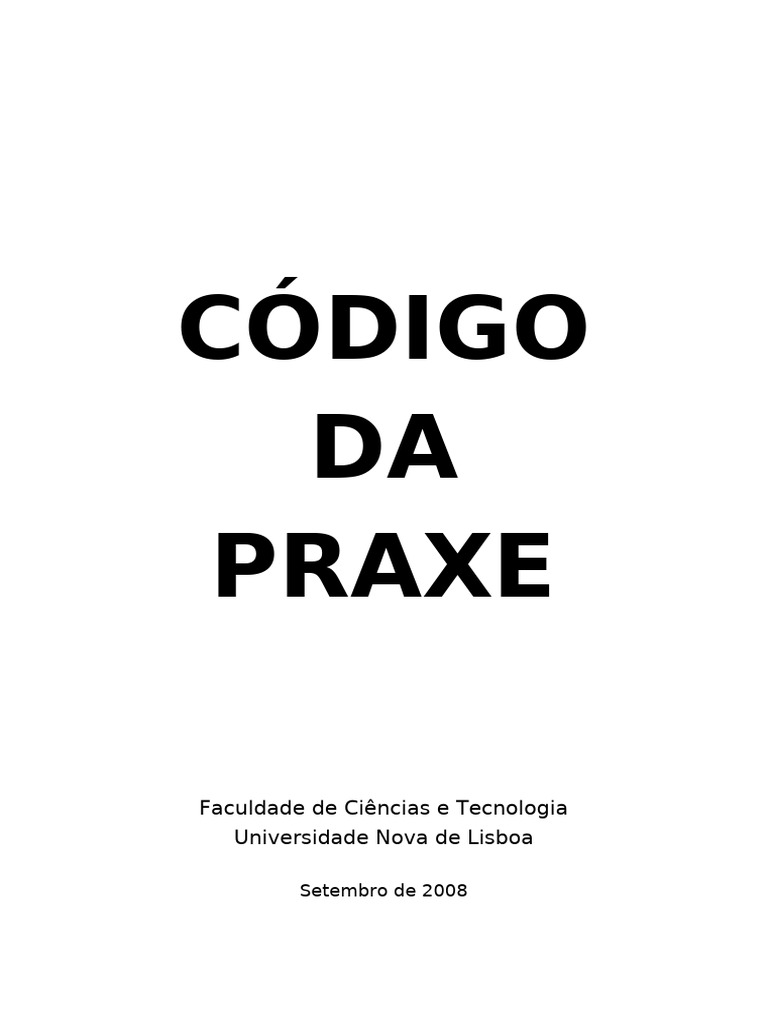 Código de Praxe da FCT-UNL | PDF