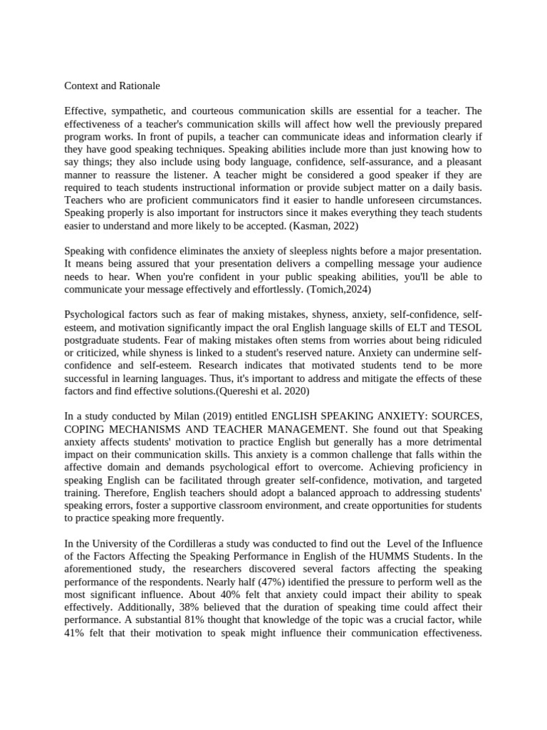 Context and Rationale | PDF