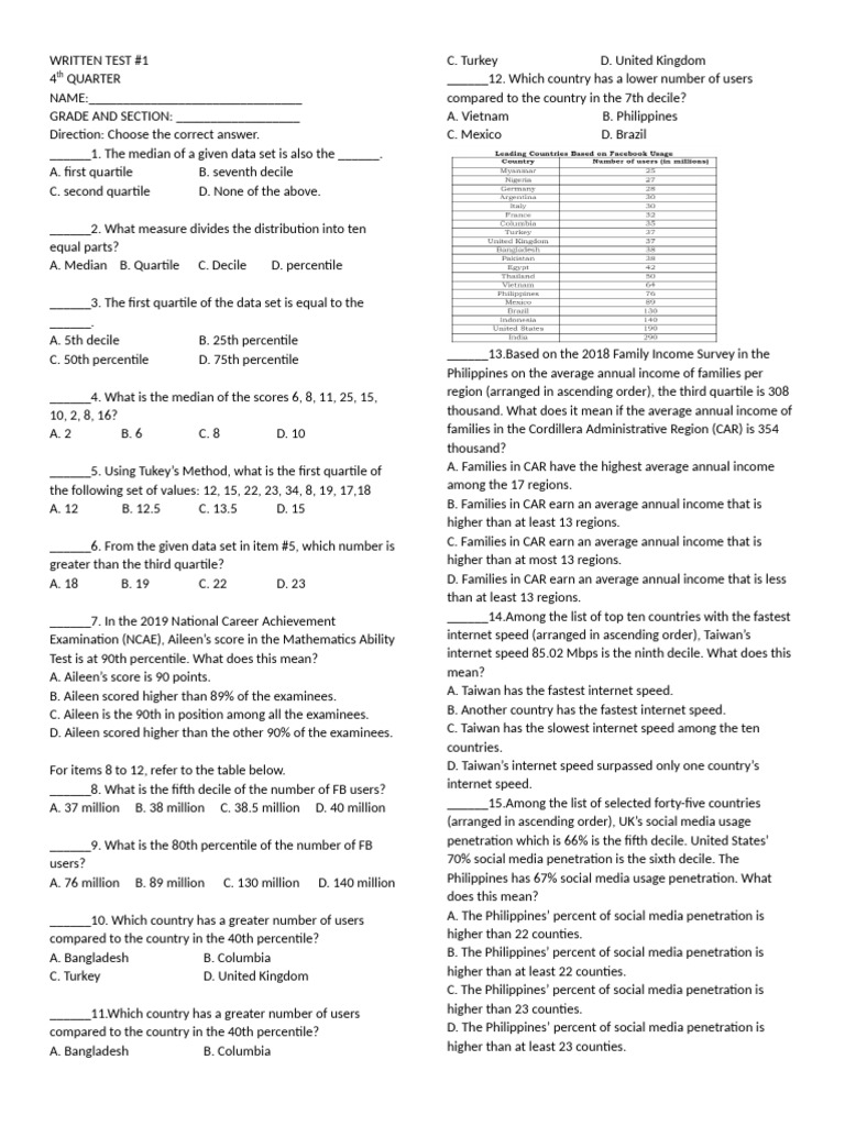 Written Test 1 Q4 | PDF