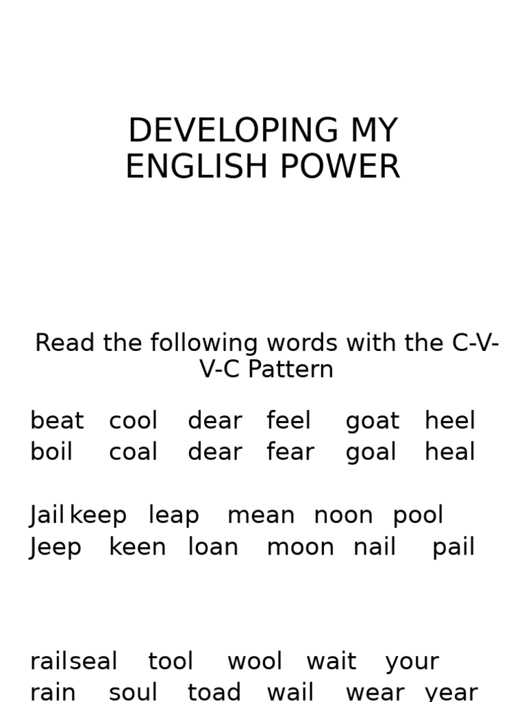 Developing My English Power | PDF
