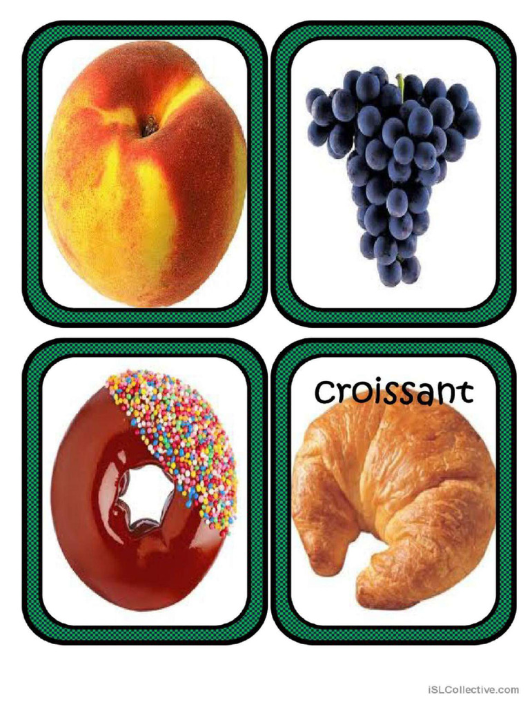 Food Flashcards | PDF