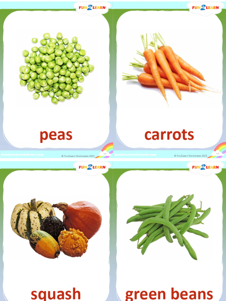 Flashcards Vegetables | PDF | Art