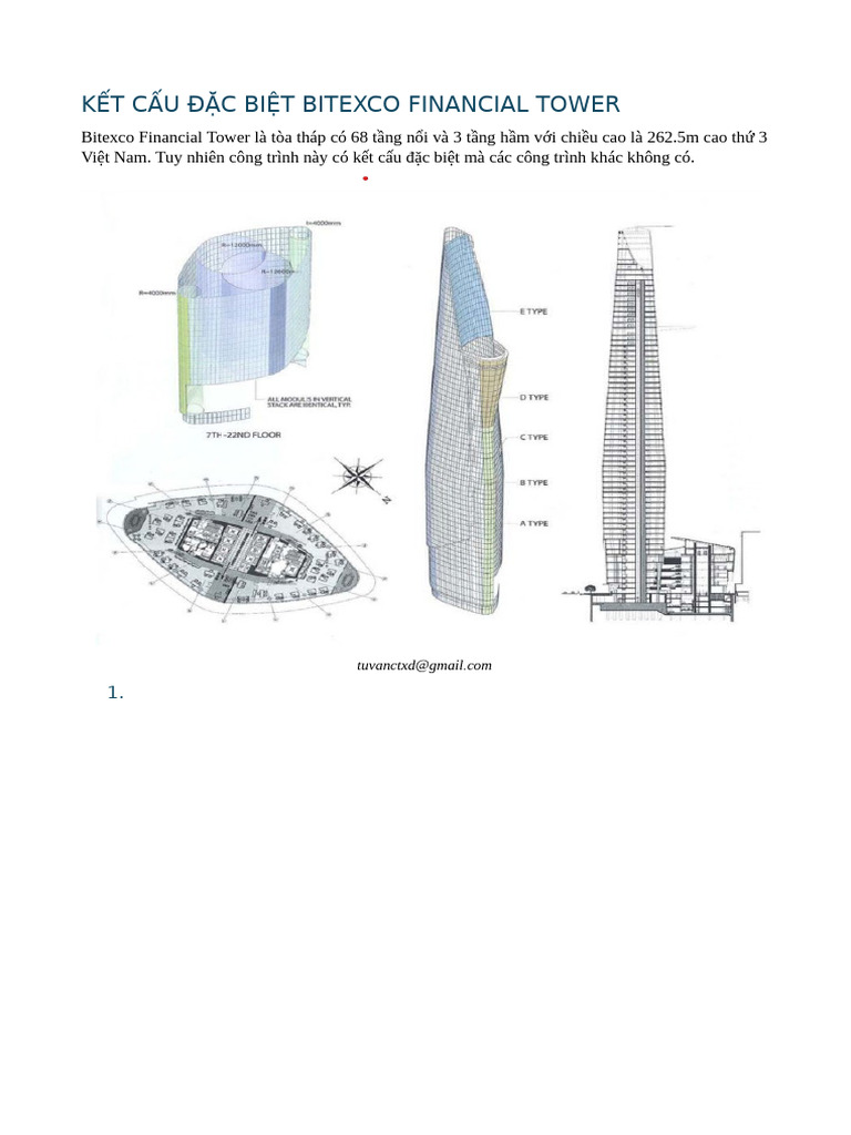 KẾT CẤU ĐẶC BIỆT BITEXCO FINANCIAL TOWER | PDF | Technology & Engineering