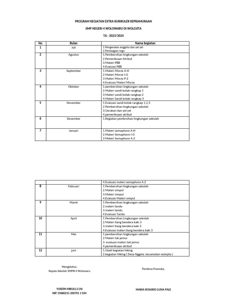 PROGRAM ICHA 2 | PDF