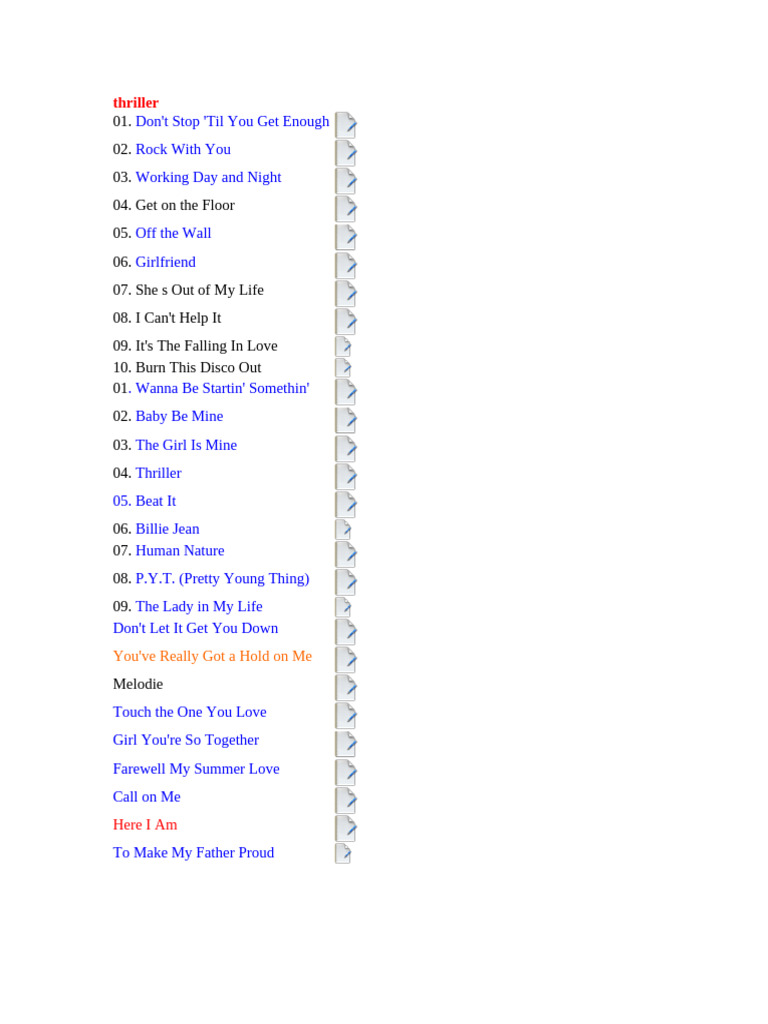 Michael Jackson Song Lyrics Collection | PDF | Mystery, Thriller ...