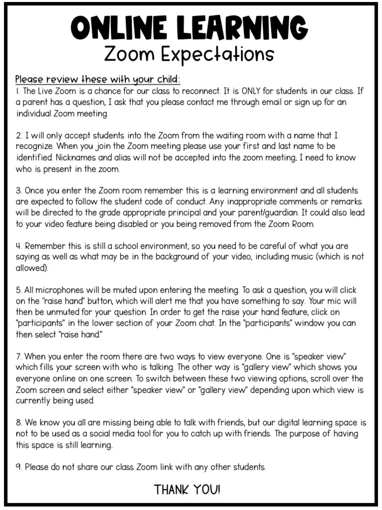 Zoom Expectations | PDF