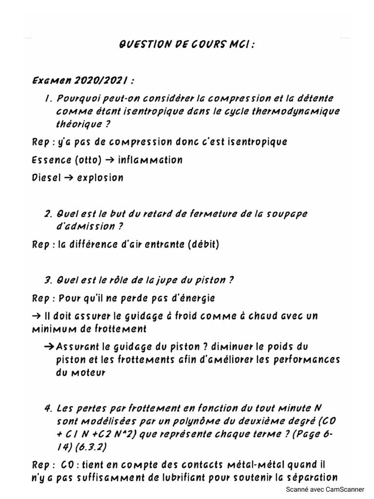 Question de Cour Mci | PDF