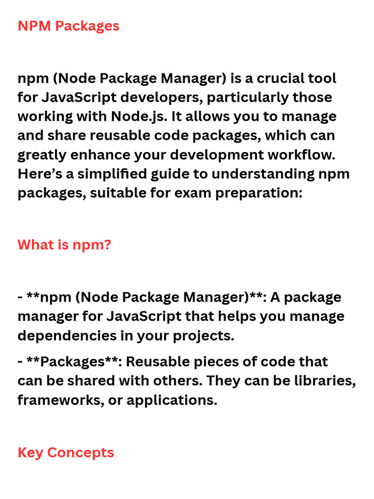 NPM Packages | PDF