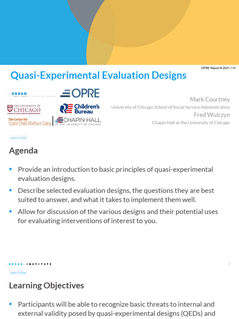 Quasi-Experimental Evaluation Designs | PDF