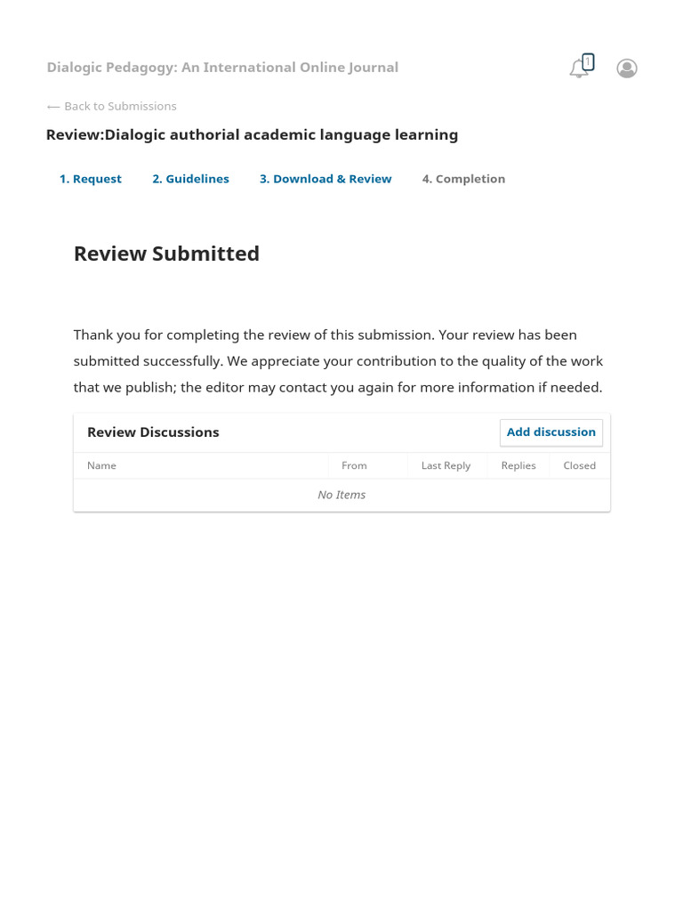 Review - Dialogic Authorial Academic Language Learning - Dialogic ...
