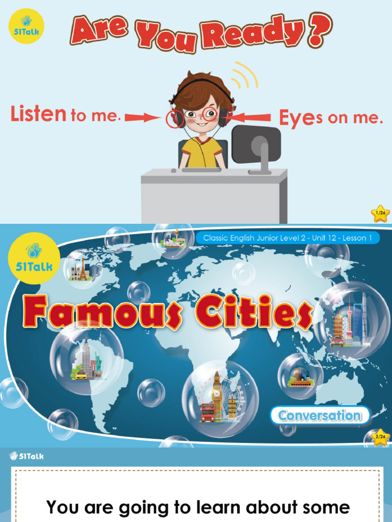 Level 2 - Unit 12 - Lesson 1 - Famous Cities (1) | PDF