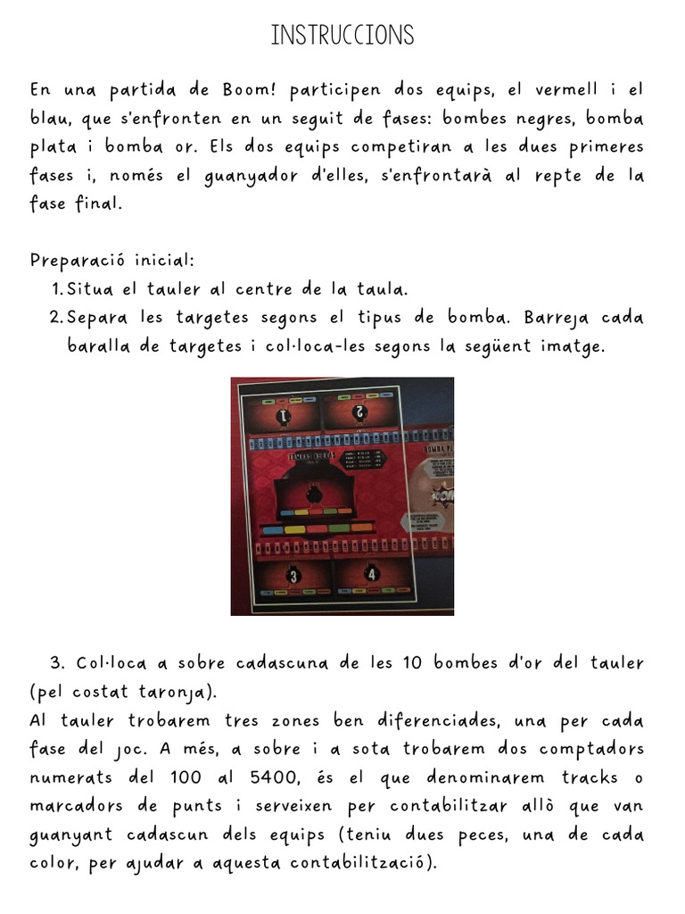 Instruccions Boom | PDF