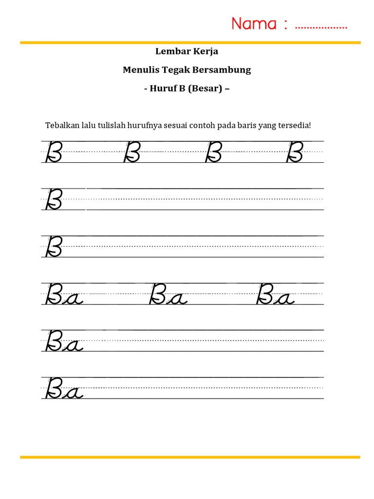 -Menulis-Tegak-Bersambung-B | PDF