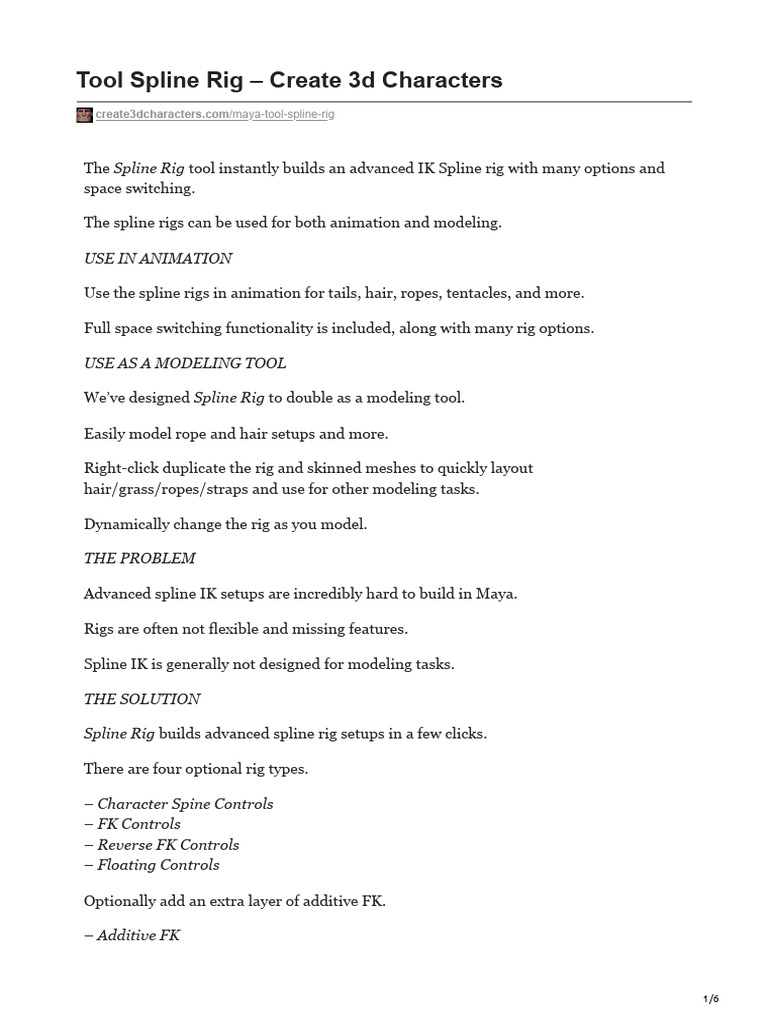 Tool Spline Rig | PDF | Computing | Software