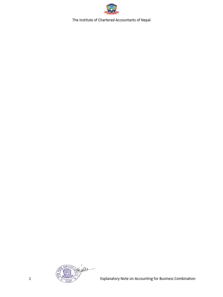 Explanatory Note On Accounting For Business Combination | PDF