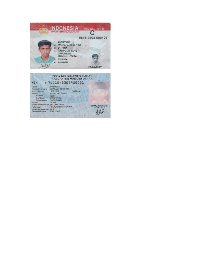 DATA KTP Wahyudi | PDF