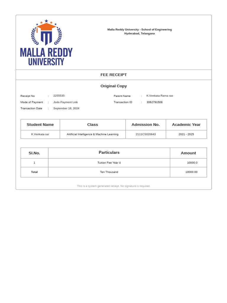 Receipt | PDF