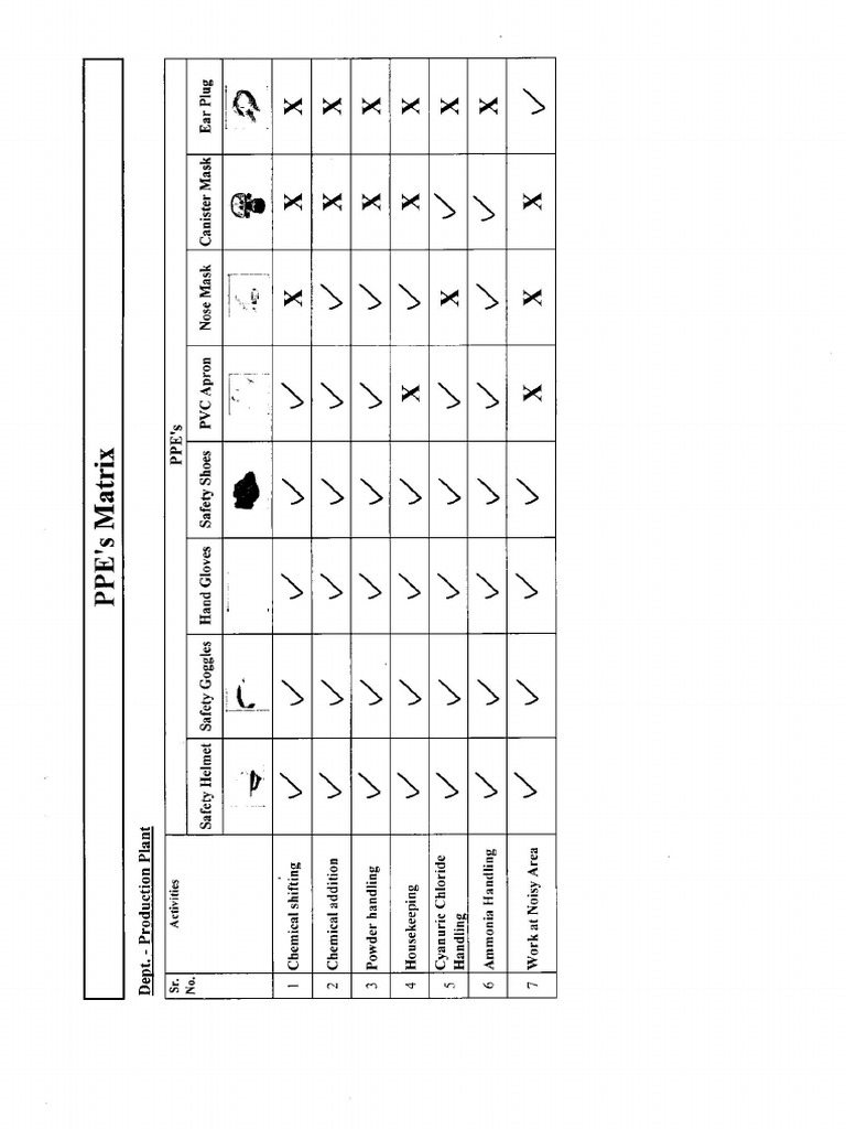 PPE Matrix | PDF