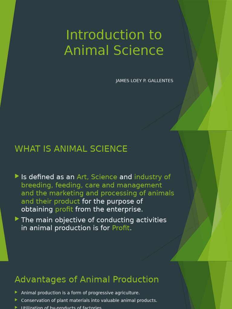 Introduction To Animal Science Week 1 2 | PDF