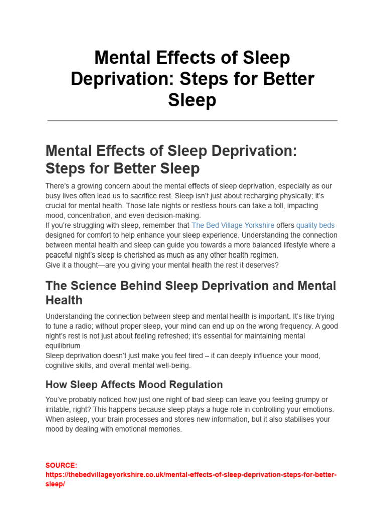 Steps to Improve Sleep Quality | PDF | Sleep | Sleep Deprivation