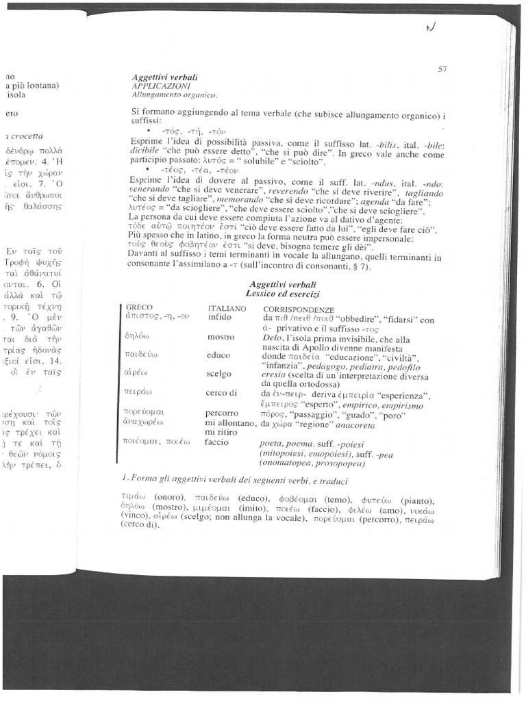 13 AGGETTIVI VERBALI | PDF
