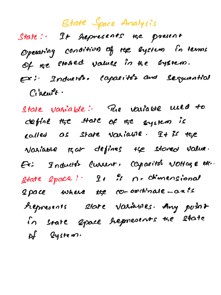 State Space Analysis | PDF