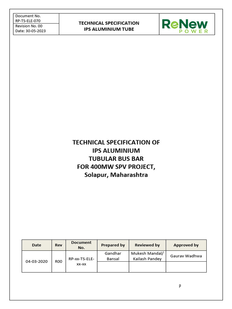 Specification IPS TUBE | PDF