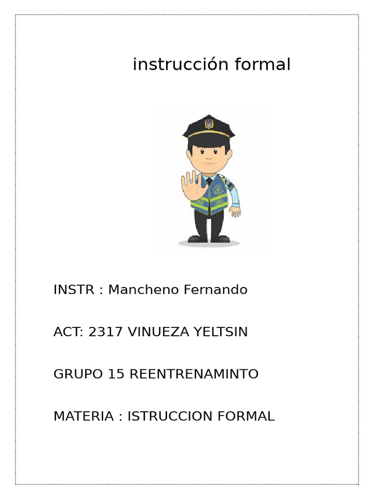 instrucción formal | PDF