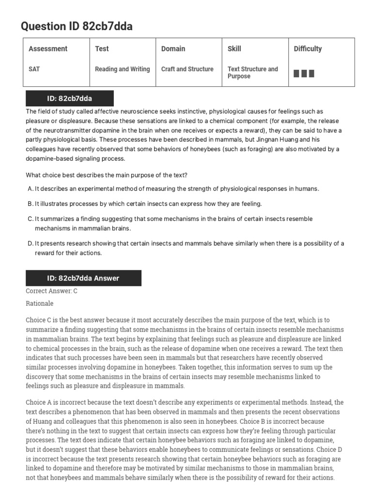 Text Structure and Purpose (Level 3) Answer Key | PDF