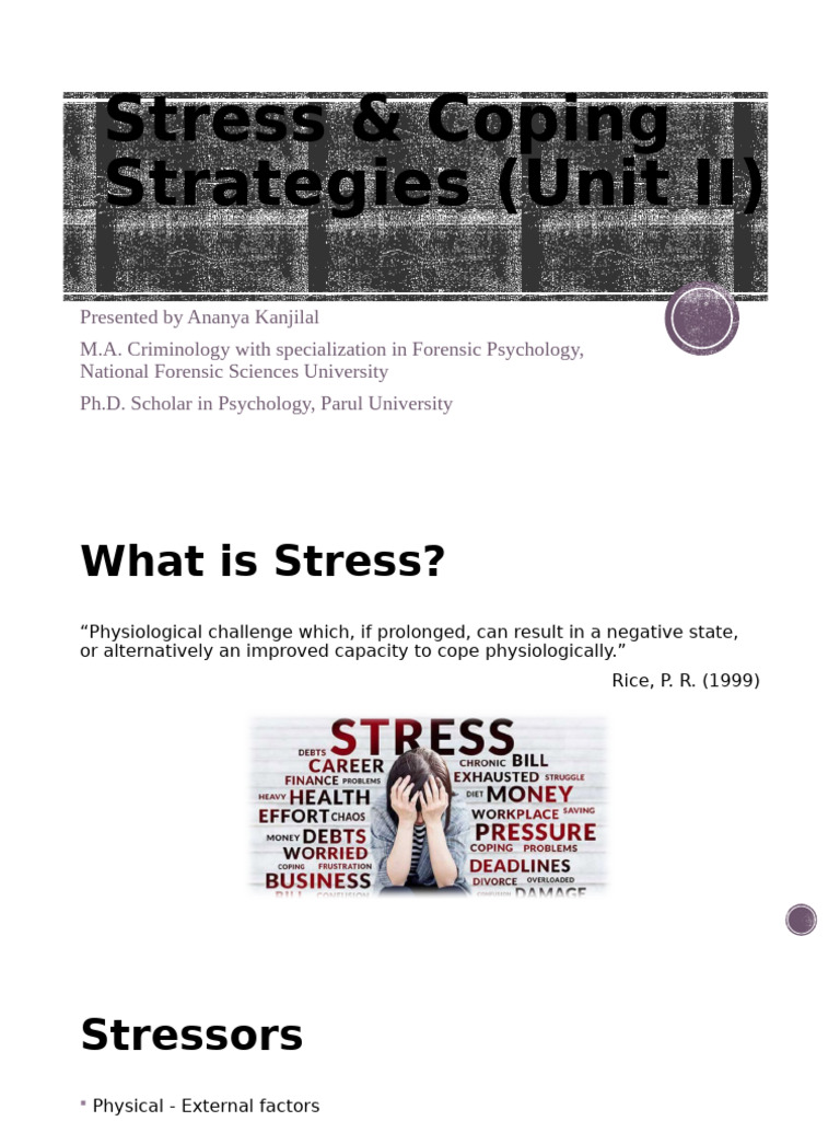 Stress & Coping Strategies (Unit II) | PDF