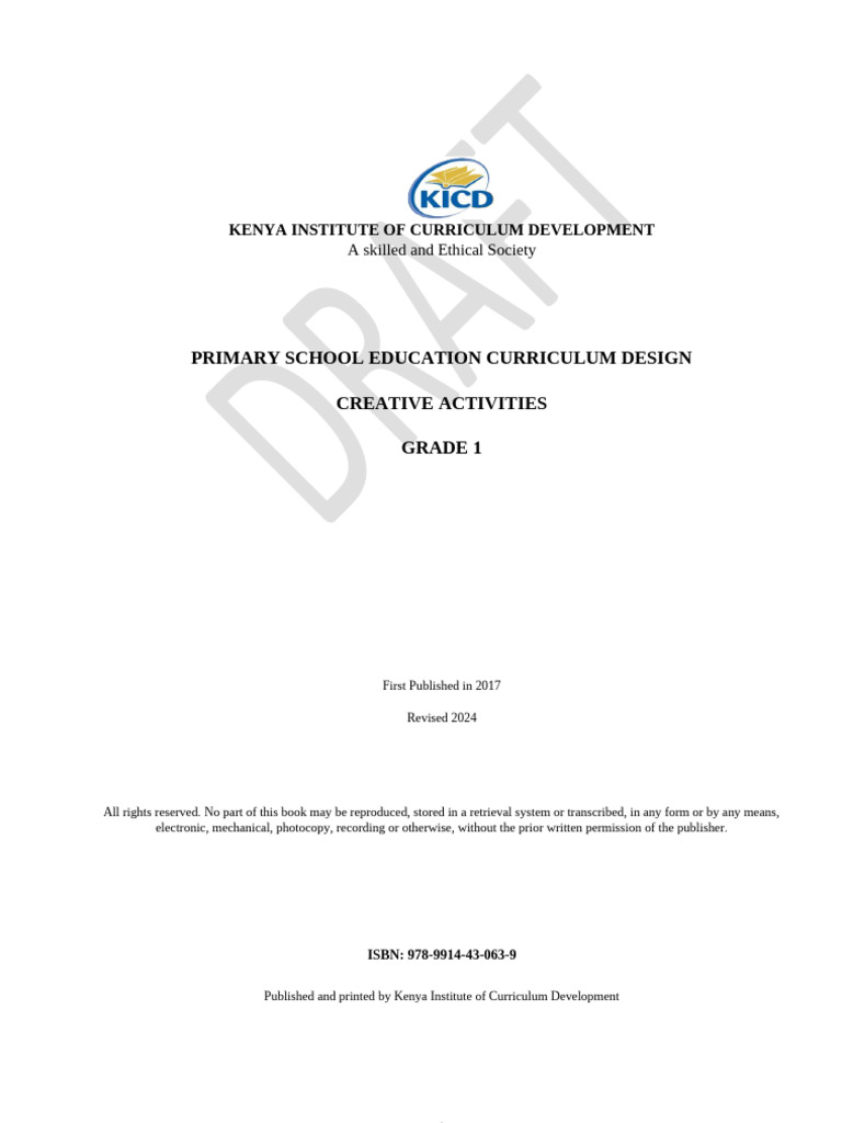 Grade 1 Creative Activities Design May 2024 Final | PDF