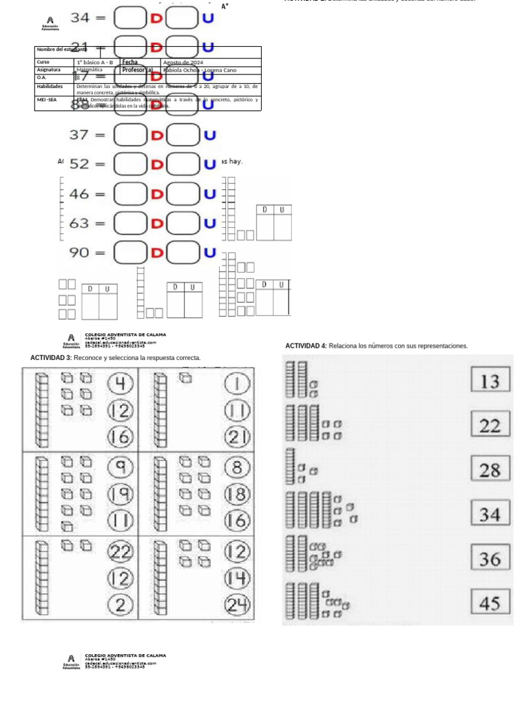 J Guia N°3 Unidades Y Decenas Pdf