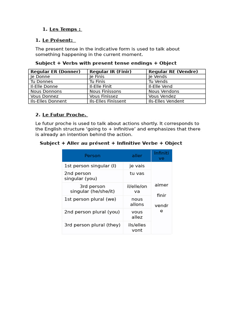 How To Use Imparfait and Passe Compose Together | PDF | Linguistic ...
