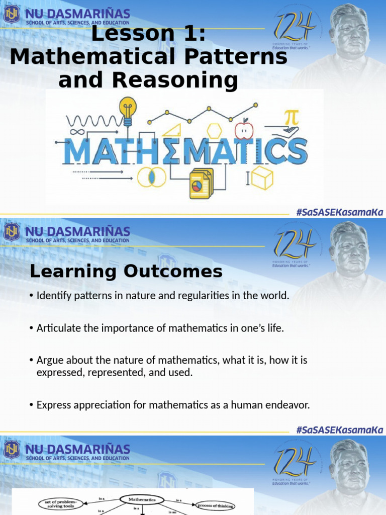 Lesson - 1 - Mathematical Patterns and Reasoning-1 | PDF