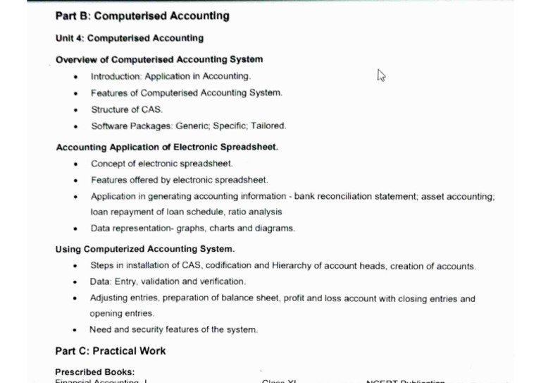 Computer Accounting Syllabus 2023-24 | PDF