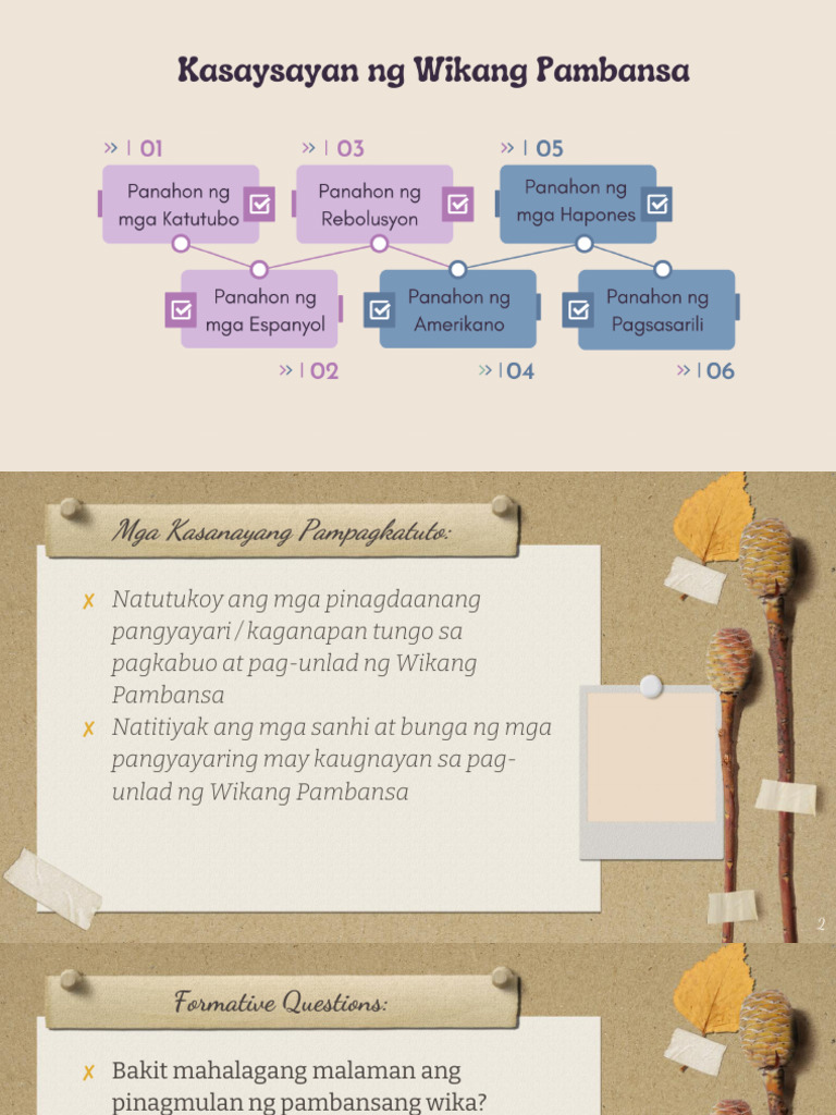 Kasaysayan ng Wikang Pambansa | PDF | Tagalog Language | Languages