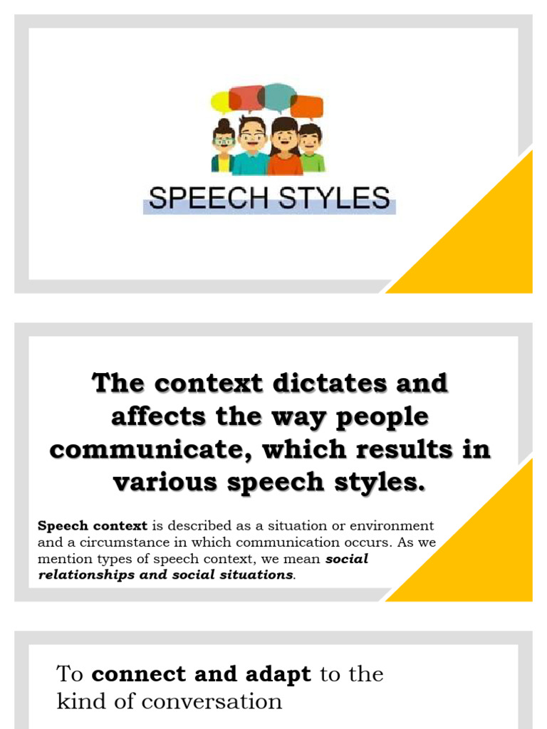 Speech-Style | PDF
