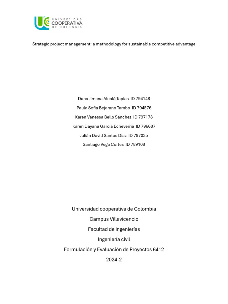 Strategic Project Management Methodology | PDF | Strategic Management ...