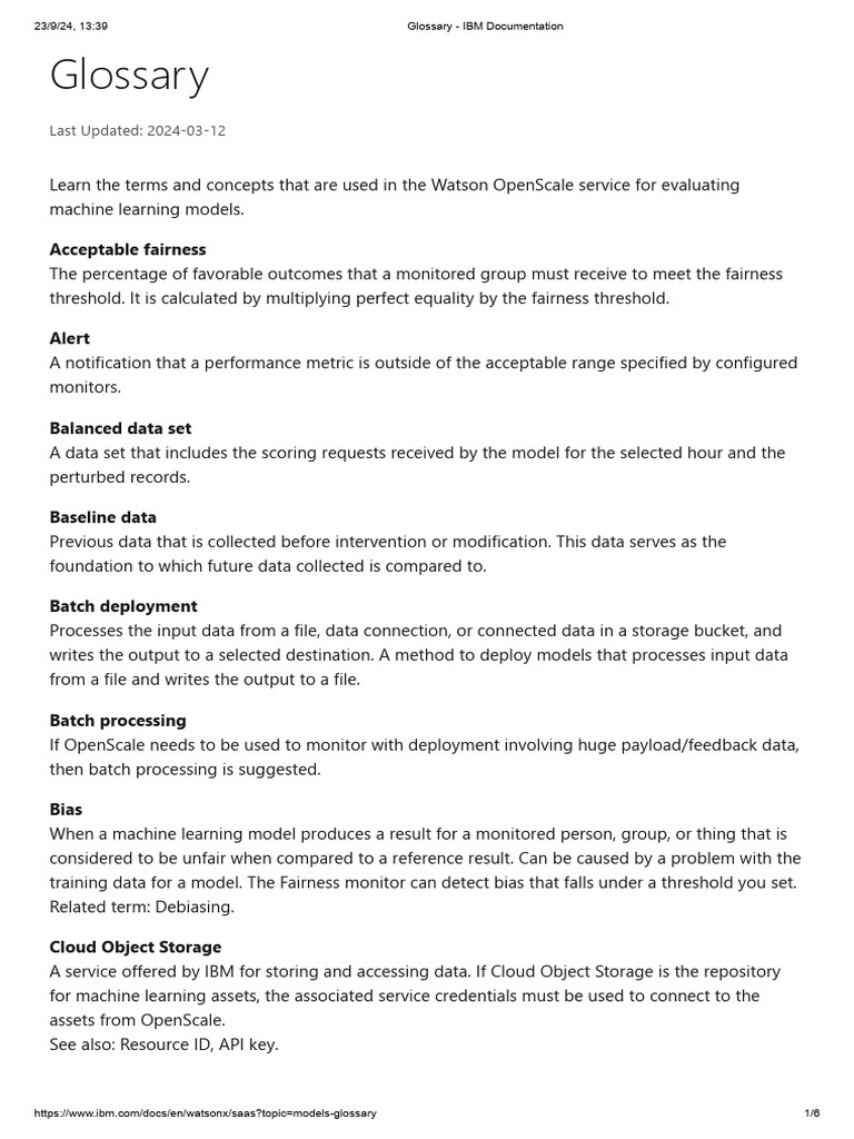 Glossary - IBM Documentation | PDF