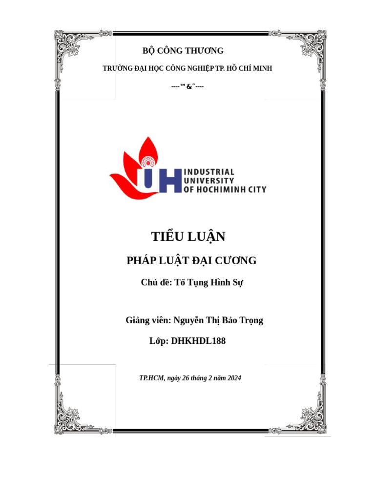 PLDC - Chủ đề tố tụng hình sự | PDF