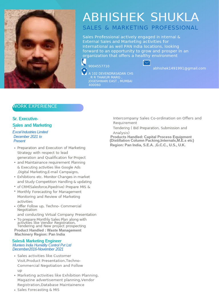 Abhishek Shukla CV | PDF