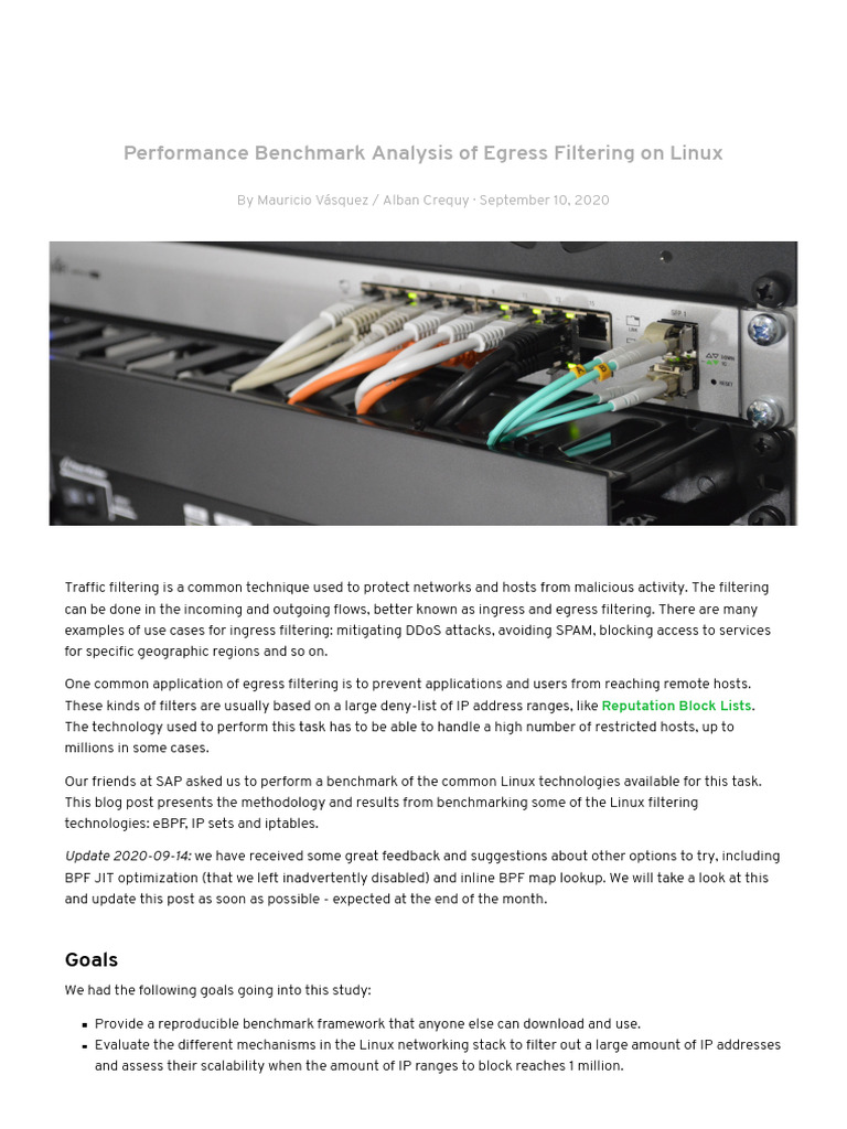 Performance Benchmark Analysis of Egress Filtering On Linux - Kinvolk ...