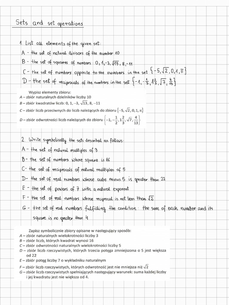 1 Sets and Set Operations | PDF