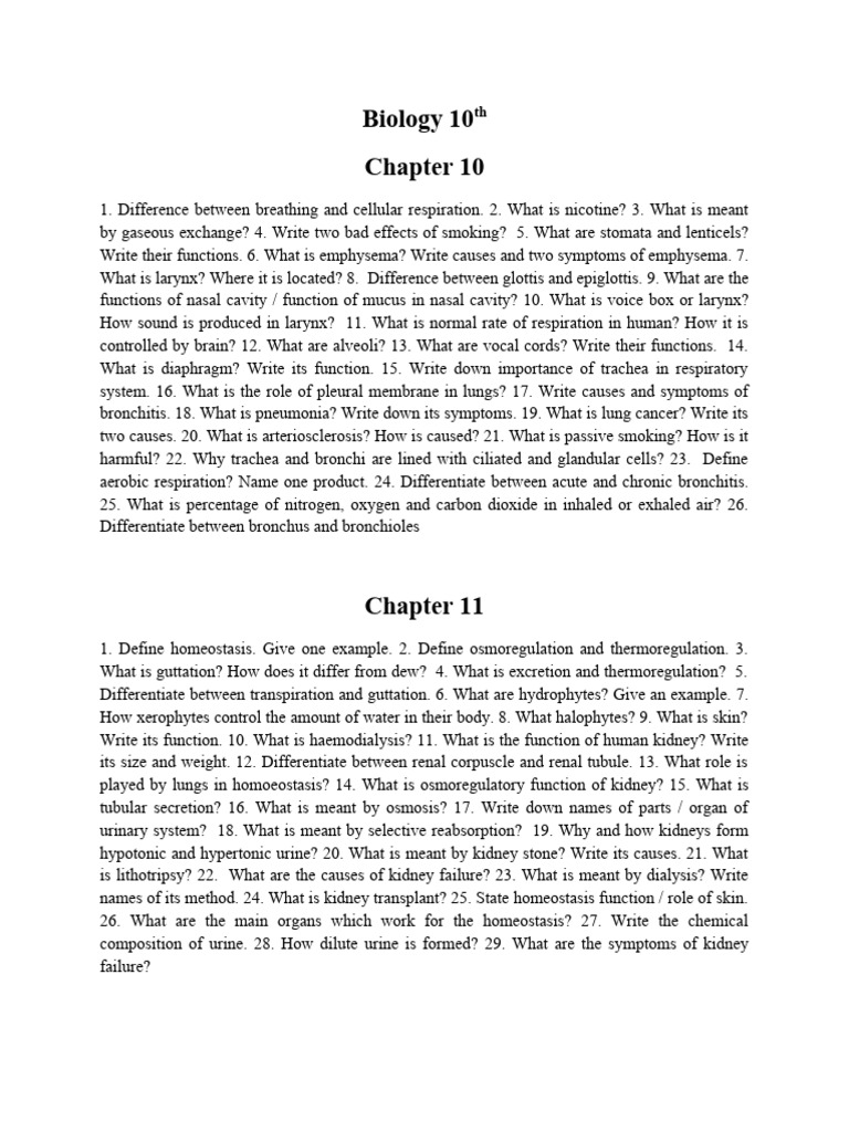 10th Biology | PDF