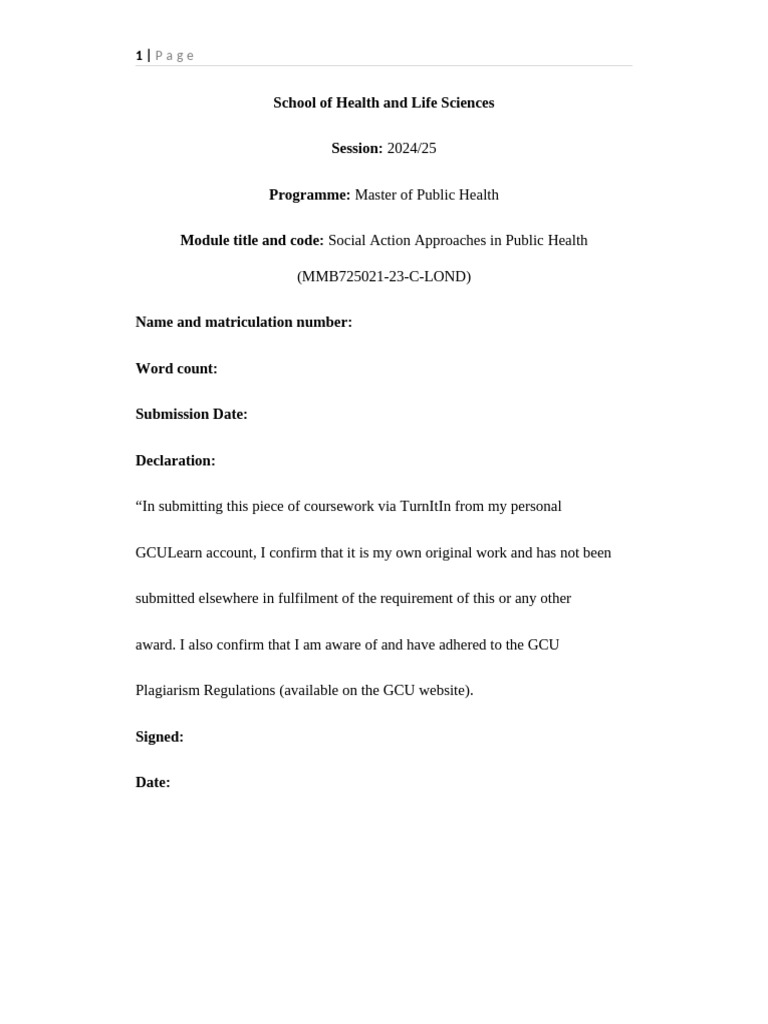 Public Health Essay 1 | PDF