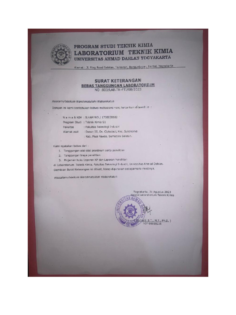 Scan Bebas Laboratorium | PDF
