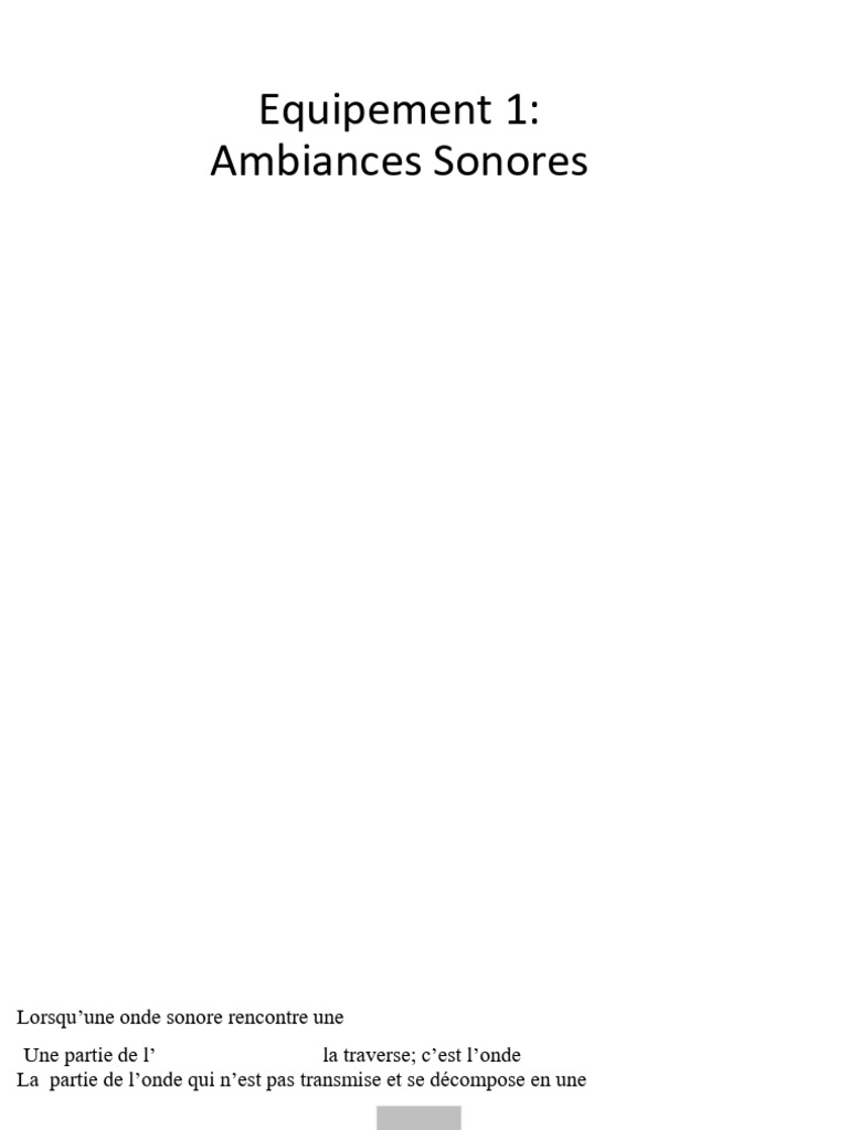 Correction Acoustique | PDF