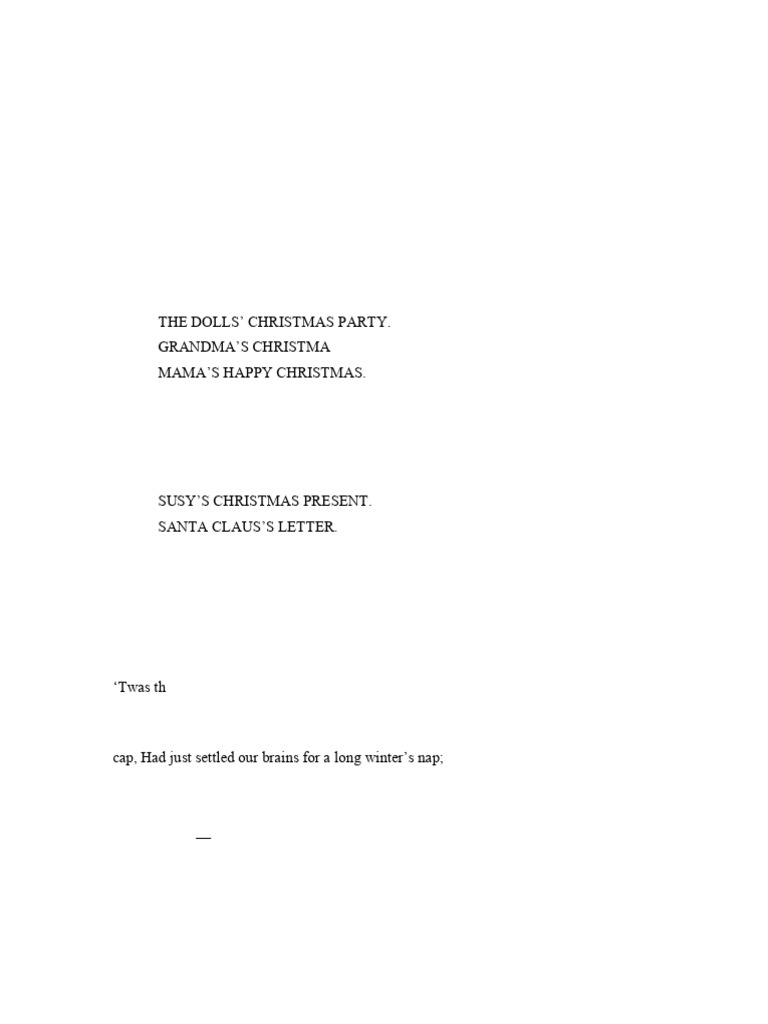 The Night Before Christmas Stories | PDF | Christmas | Mystery ...