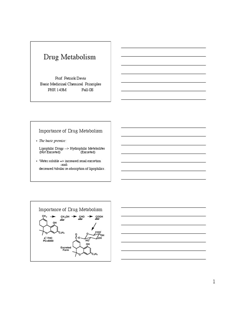 Importance of Drug Metabolism | PDF | Drug Metabolism | Medical Treatments